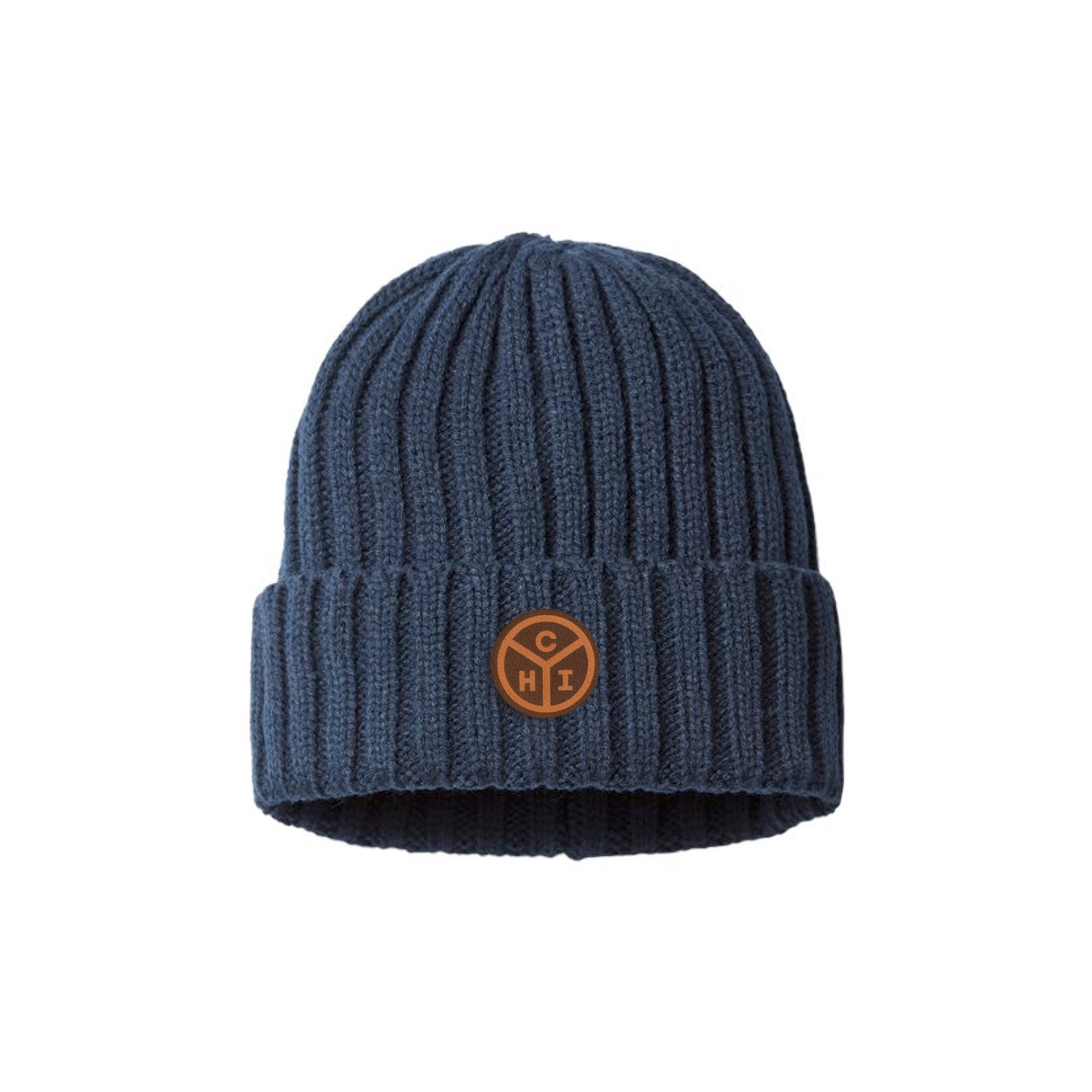 Navy Municipal Logo Winter Hat - Chitown Clothing
