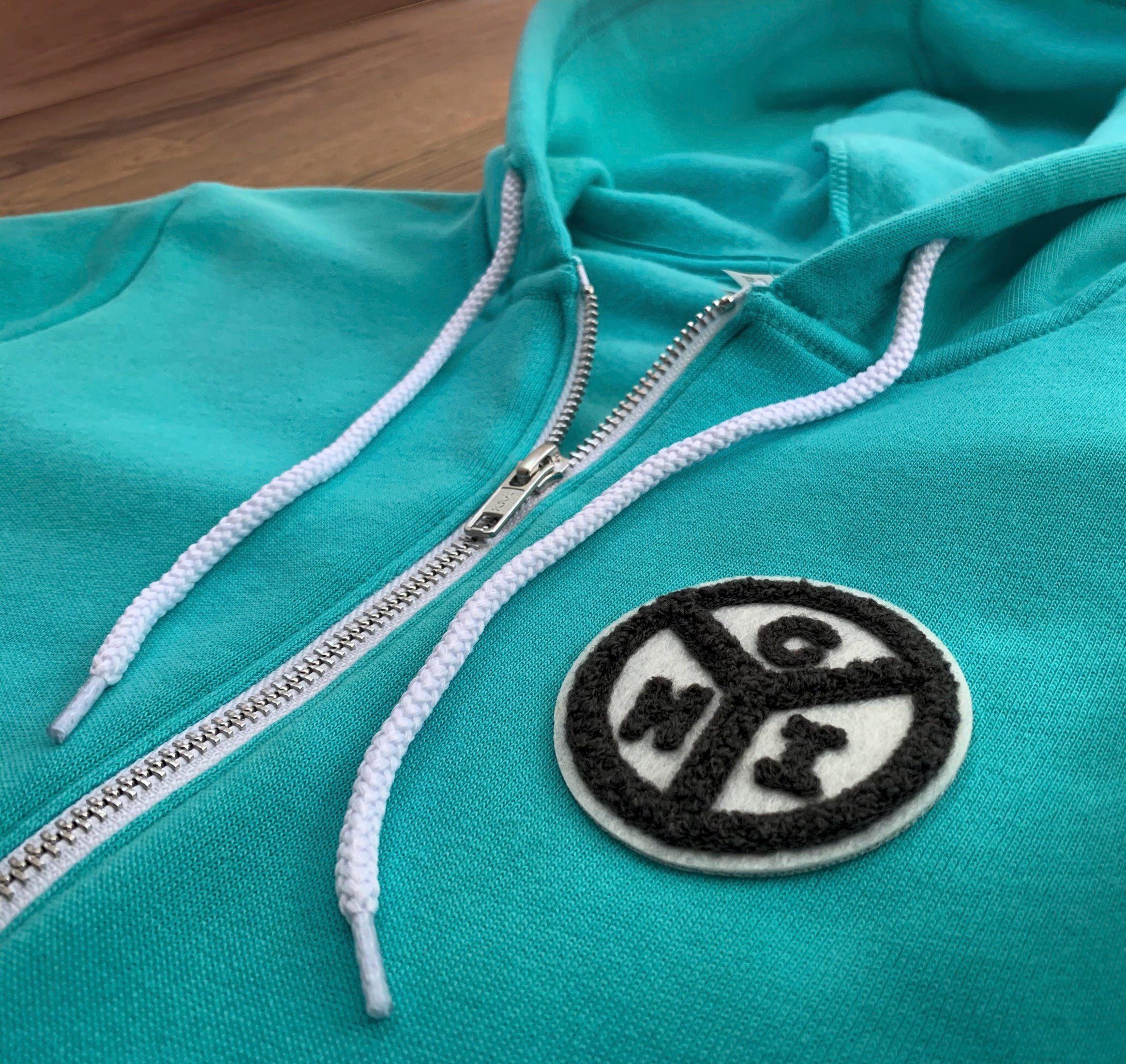 Municipal Logo Patch Zip-Up Hoodie - Chitown Clothing