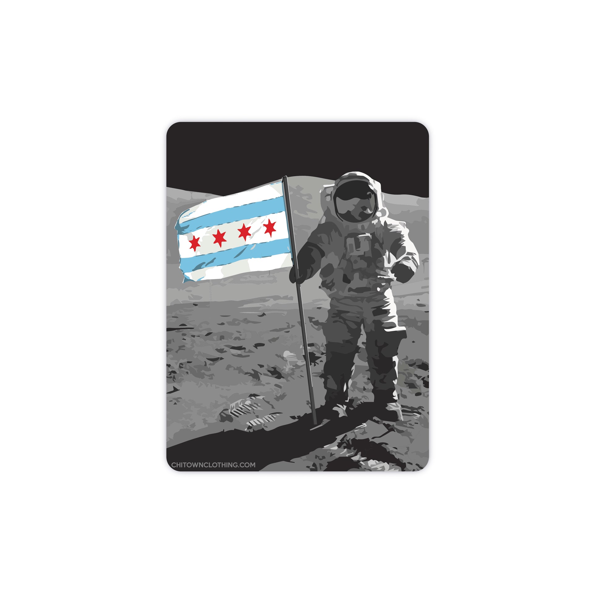 Moon Man Sticker - Chitown Clothing